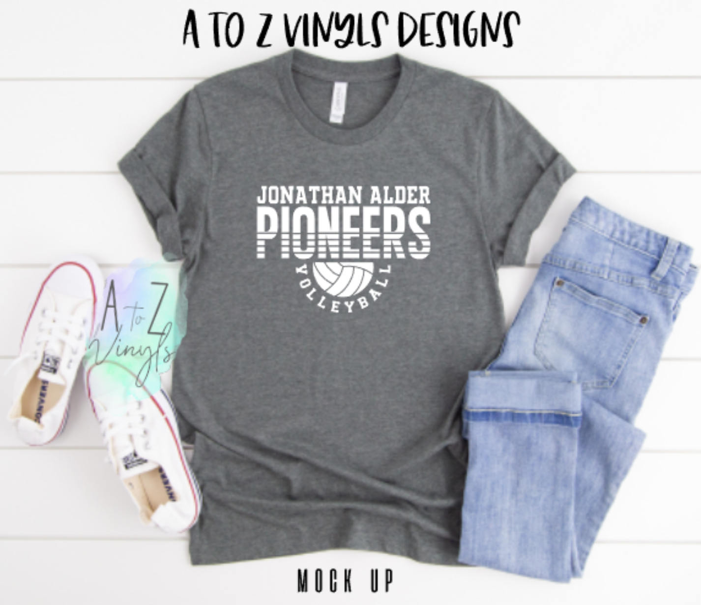Adult Unisex grey - Jonathan Alder Pioneers Volleyball – A to Z Vinyls